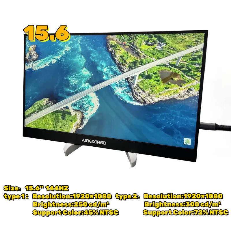Monitor Portátil de 15,6 Polegadas 144Hz FHD 1920*1080 Tela de Jogo IPS para Laptop Telefone ...