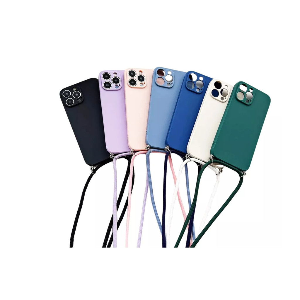 Capa Case Capinha Com Cordinha Alça Crossbody Para Iphone 12 Tds