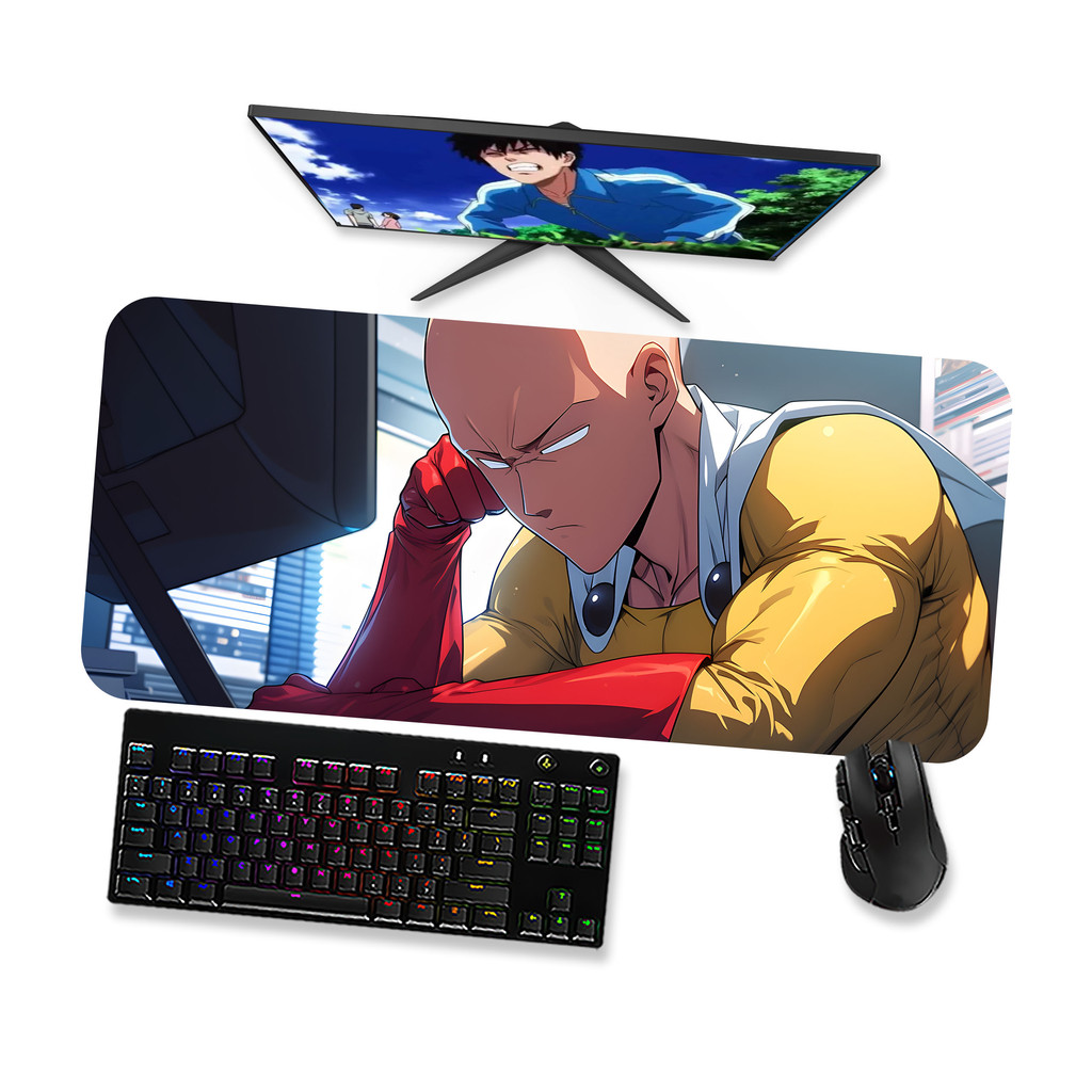 Mouse pad One Punch man Saitama 3 - Mousepad Gamer 90x40 80x40 60x40 ...