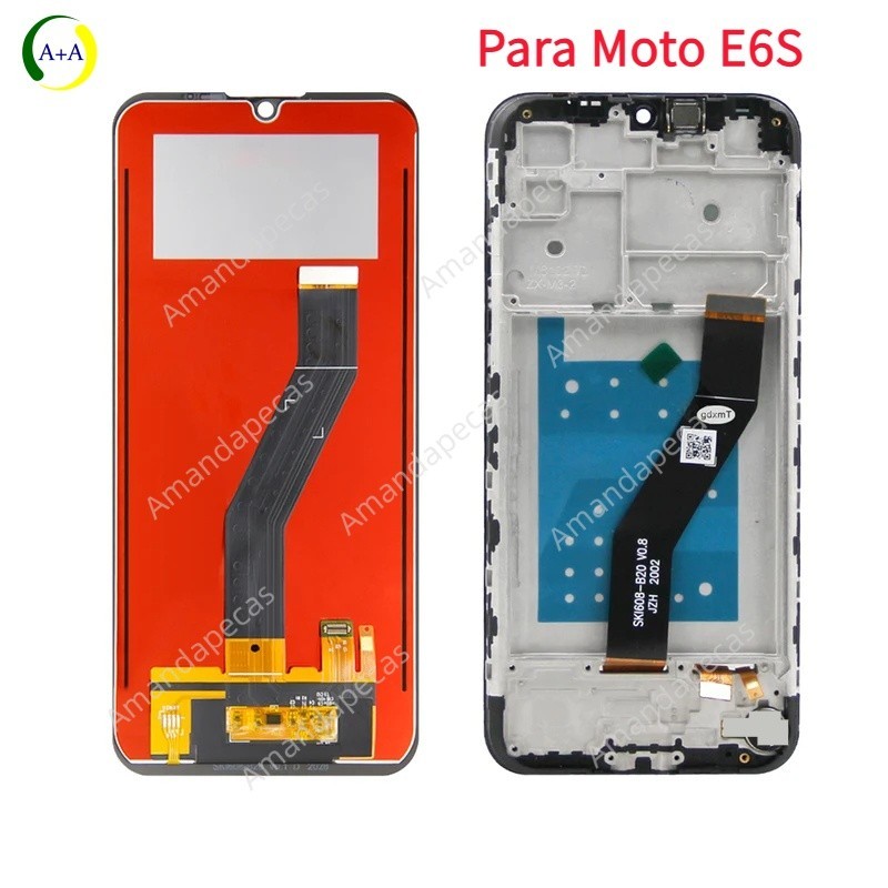 Tela novo para Moto E6S tela touch screen motorola e6i sem aro com aro ...