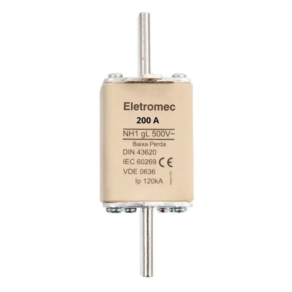 Fusível Nh Retardado Gg/Gl 200A 500V 120Ka T-1 Eletromec | Shopee Brasil