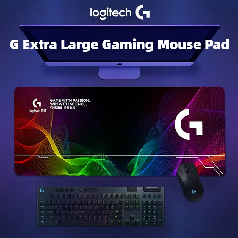 Logitech Super grande Mouse Pad computador mesa jogo escritório suave ...