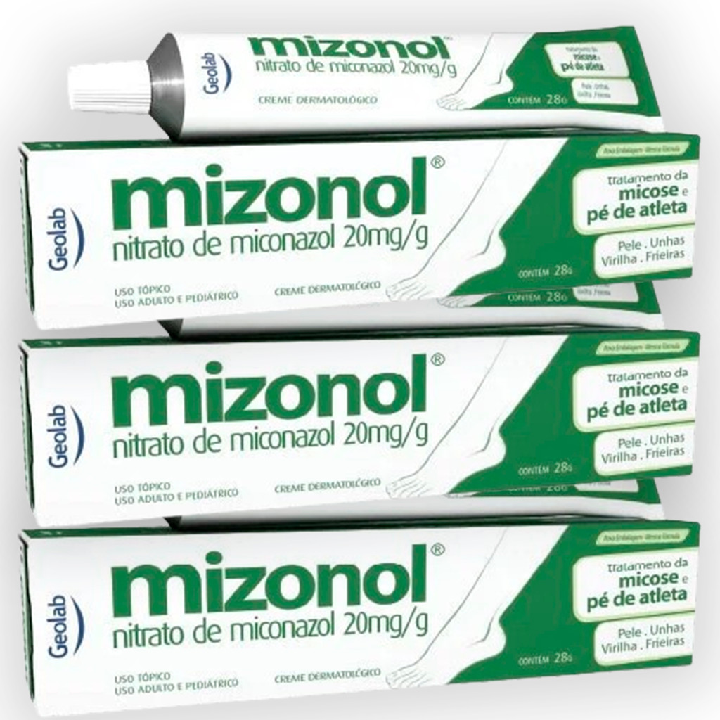 Nitrato de Miconazol 20mg/g Creme para micose 28g - Mizonol - Geolab ...
