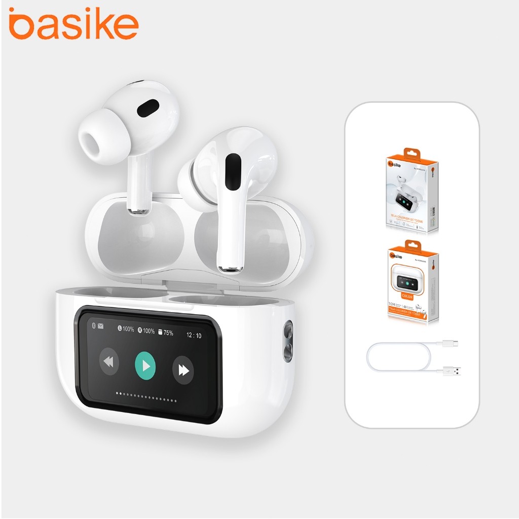 Basike Bluetooth Sem Fio Fone de ouvido Ergonômico，HiFi In-ear Design ...
