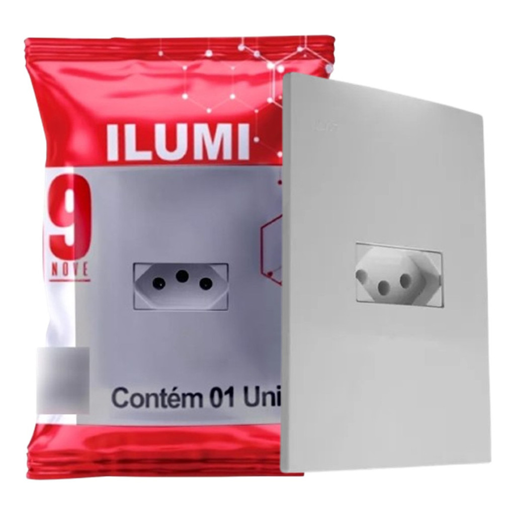 Conjunto De Tomada 10a Com Placa Linha Ilumi I9 Bivolt Luxo | Shopee Brasil
