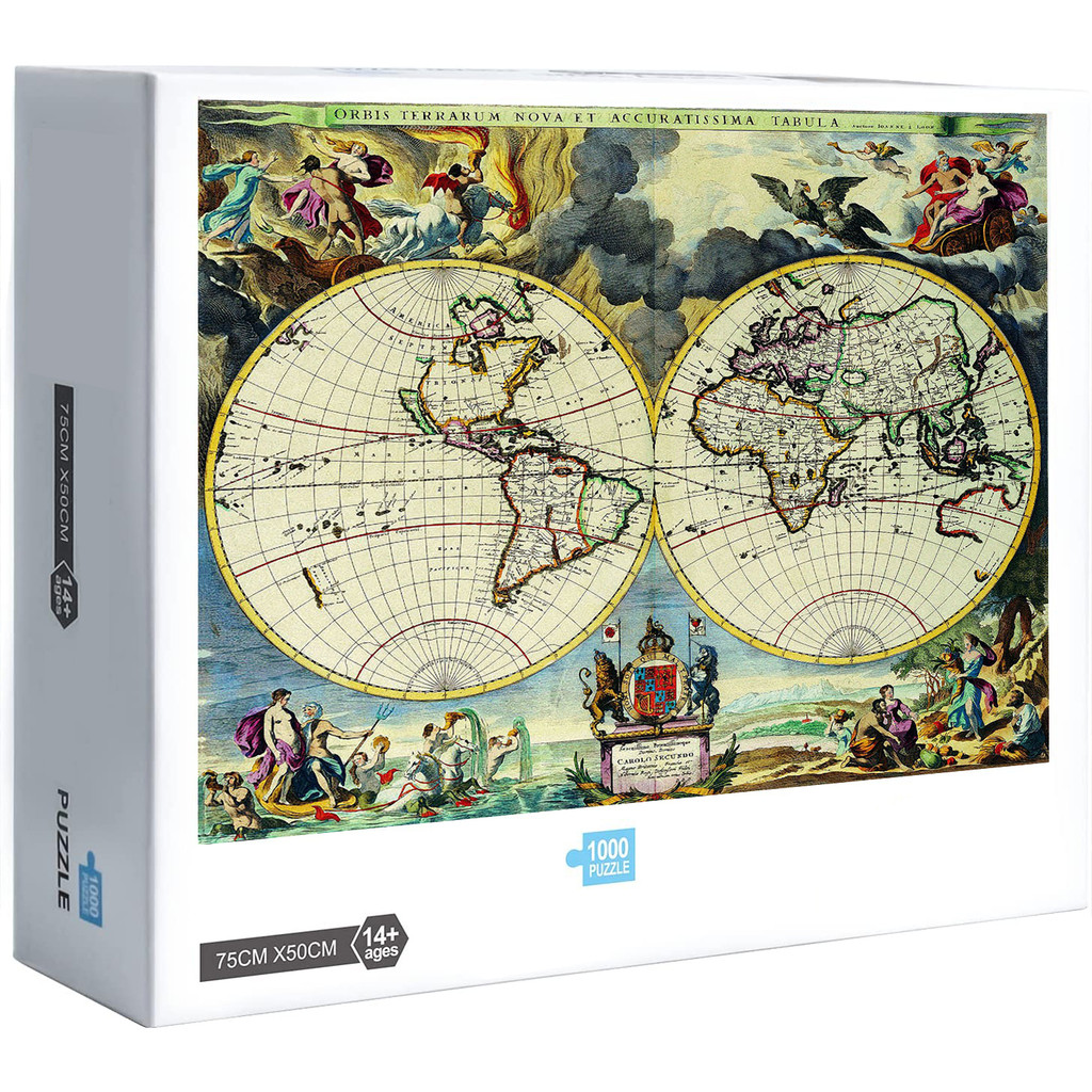Novo Mapa Do Mundo 300 500 1000 Peças Quebra-Cabeça Decoração Para Casa ...