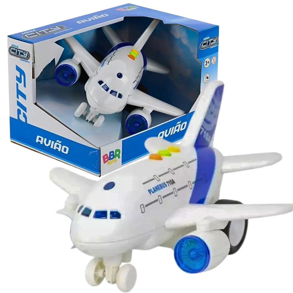 Brinquedo Avião Planebus 710a Mega City Aeroporto Som e Luz - Bbr Toys ...