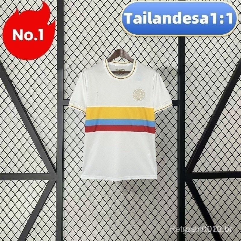 Camisola De Futebol Colômbia 24/25 100 ° LKHK Masculino Fan RQ9L ...