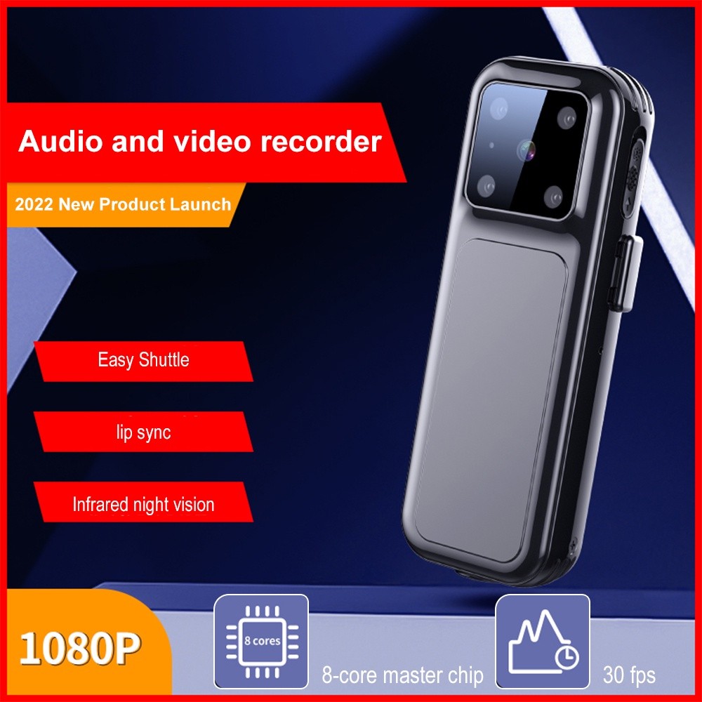 Mini Câmera Digital Corporal 1080P HD Profissional Wearable Visão ...