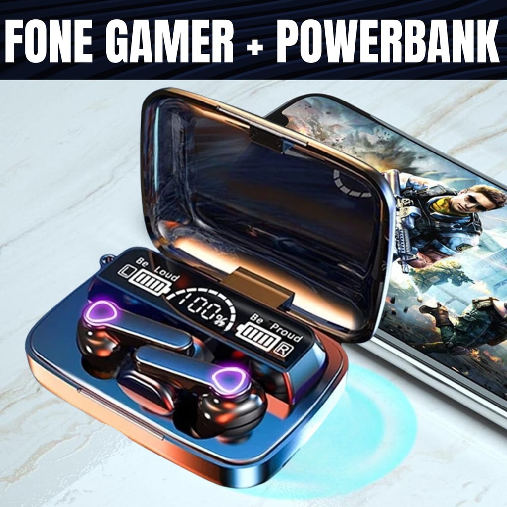 Fone Gamer Bluetooth V5.3 Powerbank 2200 mah Wireless a prova D'água IPX7 | Shopee Brasil
