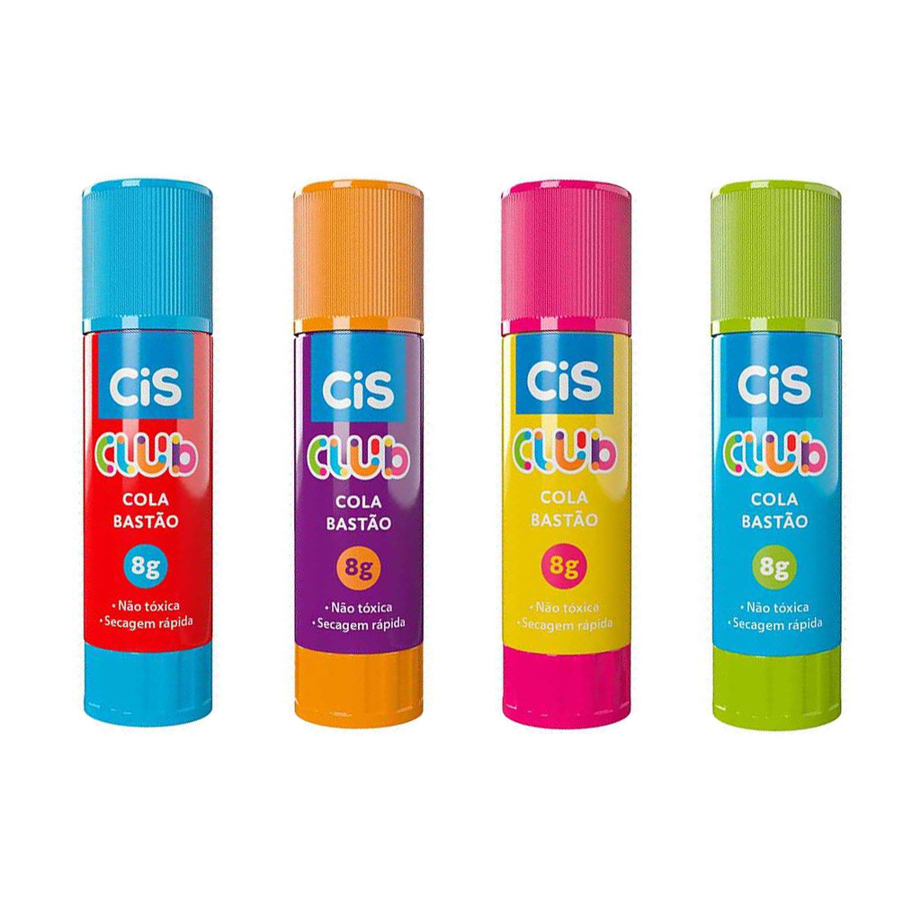 Cola em bastão CIS CLUB 8g - UNIDADE | Shopee Brasil