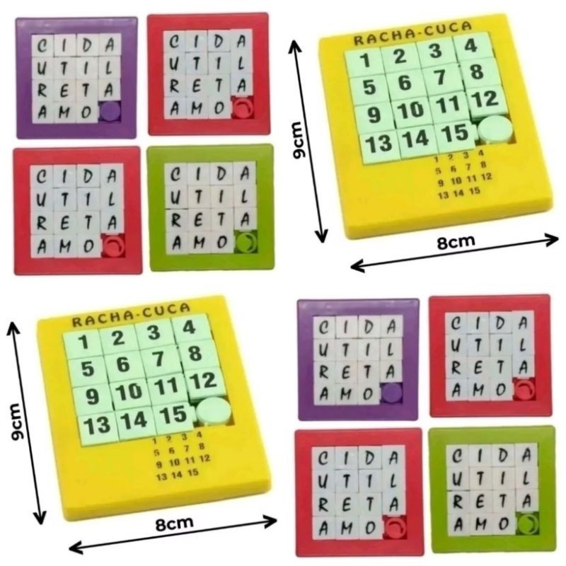 KIT COM 2 UND ATE 12 UND A SUA ESCOLHA RACHA CUCA LETRAS+RACHA CUCA ...