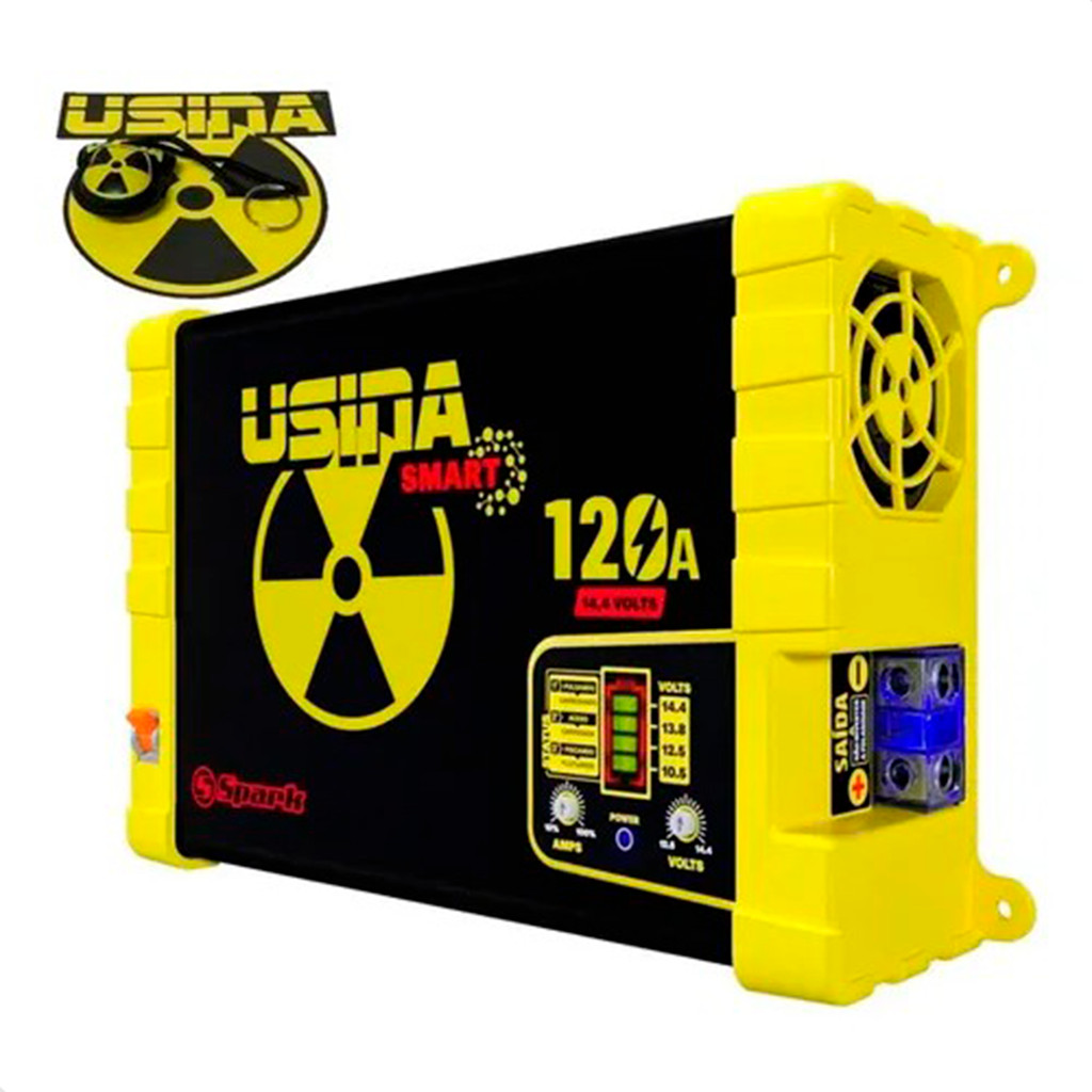 Fonte Automotivo 120 Amperes Smart Battery Bivolt Digital Carro Som ...