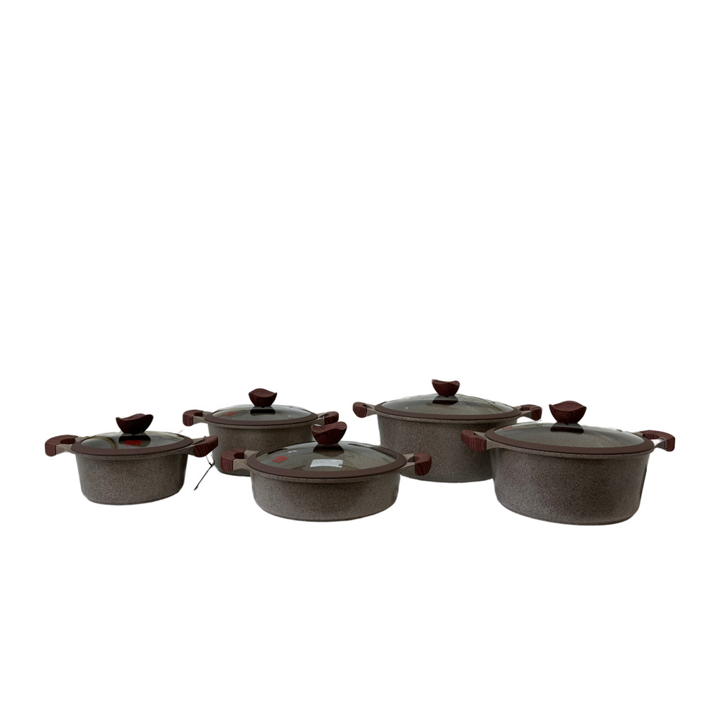 Conjunto de Panelas Ucc Life Indução 10 Peças com Tampas e Descanso de ...