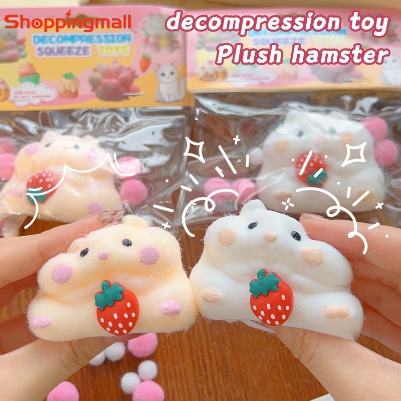 Brinquedo Mochi Squishy De Hamster De Pelúcia Fofo-Desenhos Animados ...