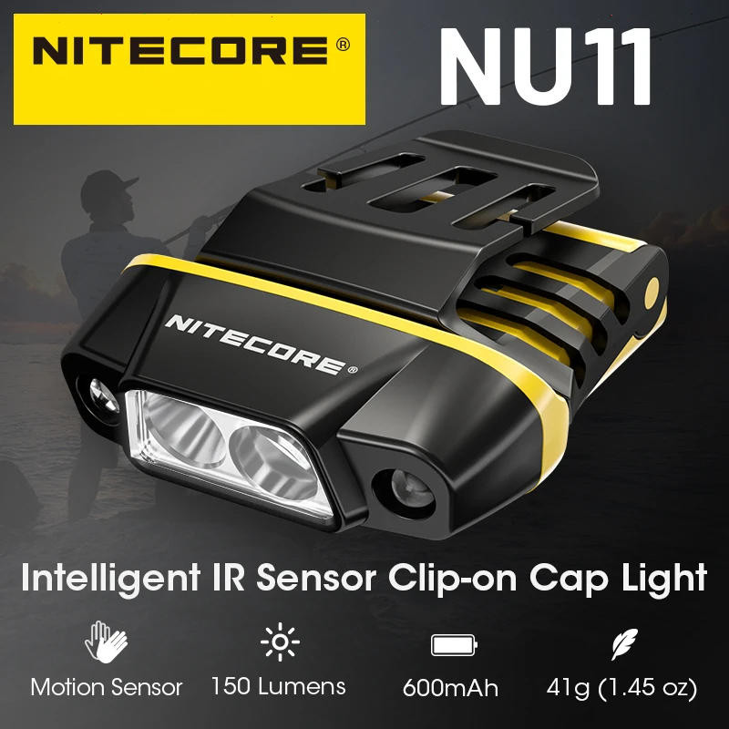 NITECORE NU11 Chip On Smart Infrared Sensor Light 150 Lumen Headlamp 90 ...