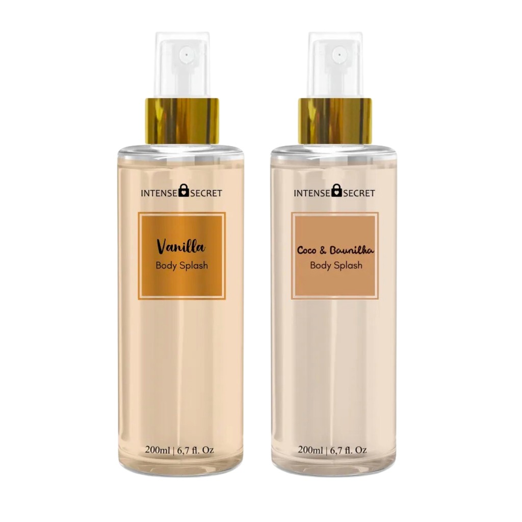 Kit Body Splash Vanilla + Body Splash Coco e Baunilha - Intense Secret | Shopee Brasil