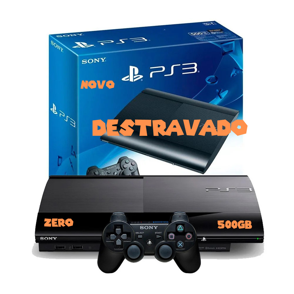 Sony Playstation 3 Super Slim 500gb Novo 1 Ano De Garantia Raridade Destravado - Faz a Boa!