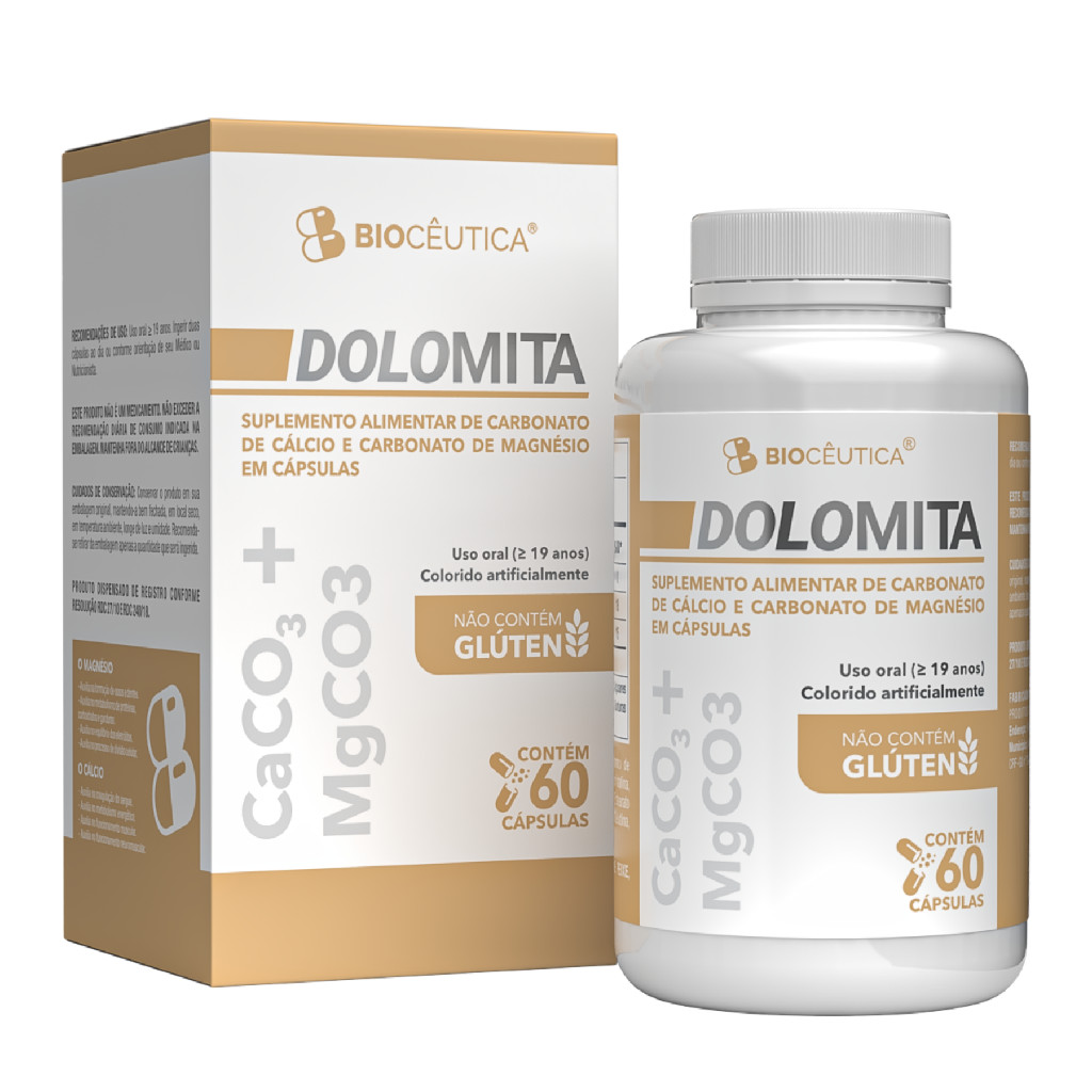 Suplemento Alimentar Dolomita Com 60 Cápsulas Biocêutica | Shopee Brasil
