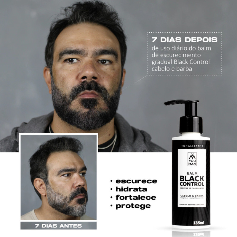 Escurecedor de Fios Brancos, Creme Escurecedor, Black Control - Efeito ...
