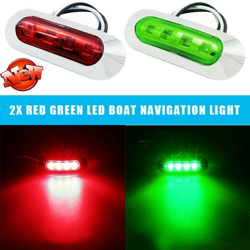 Luzes De Navegação De Barco LED Brilhantes Vermelhas E Verdes Perfeitas ...