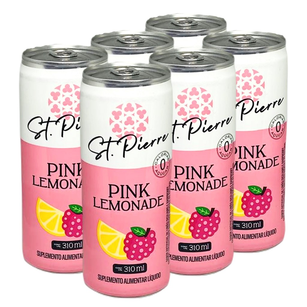 Kit 6un Suplemento Alimentar ST PIERRE Zero Pink Lemon 310ml | Shopee ...