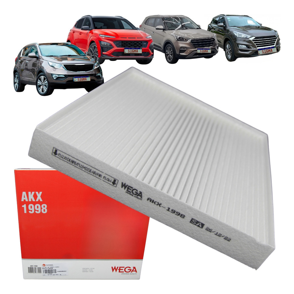 Filtro Ar Cabine Creta Sportage Turcson Stonic 2022 Wega | Shopee Brasil