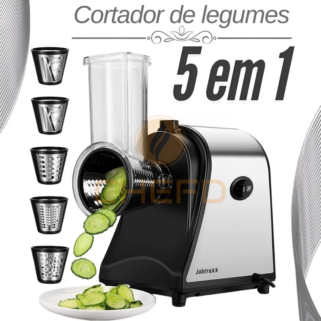 Ralador Elétrico 1000W – Perfeito para Ralar Queijos e Fatiar Legumes ...
