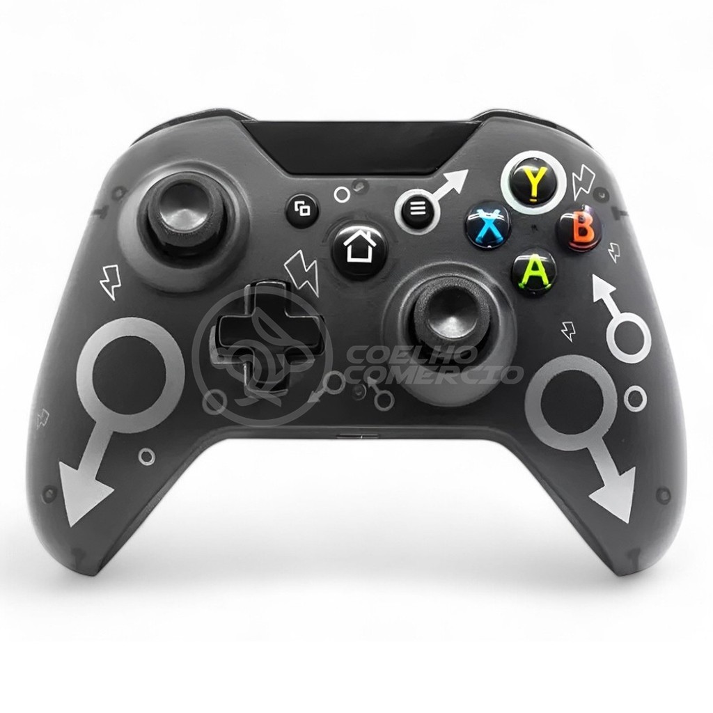 Controle X-One Preto Personalizado Sem Fio Wireless Manete Compátivel ...