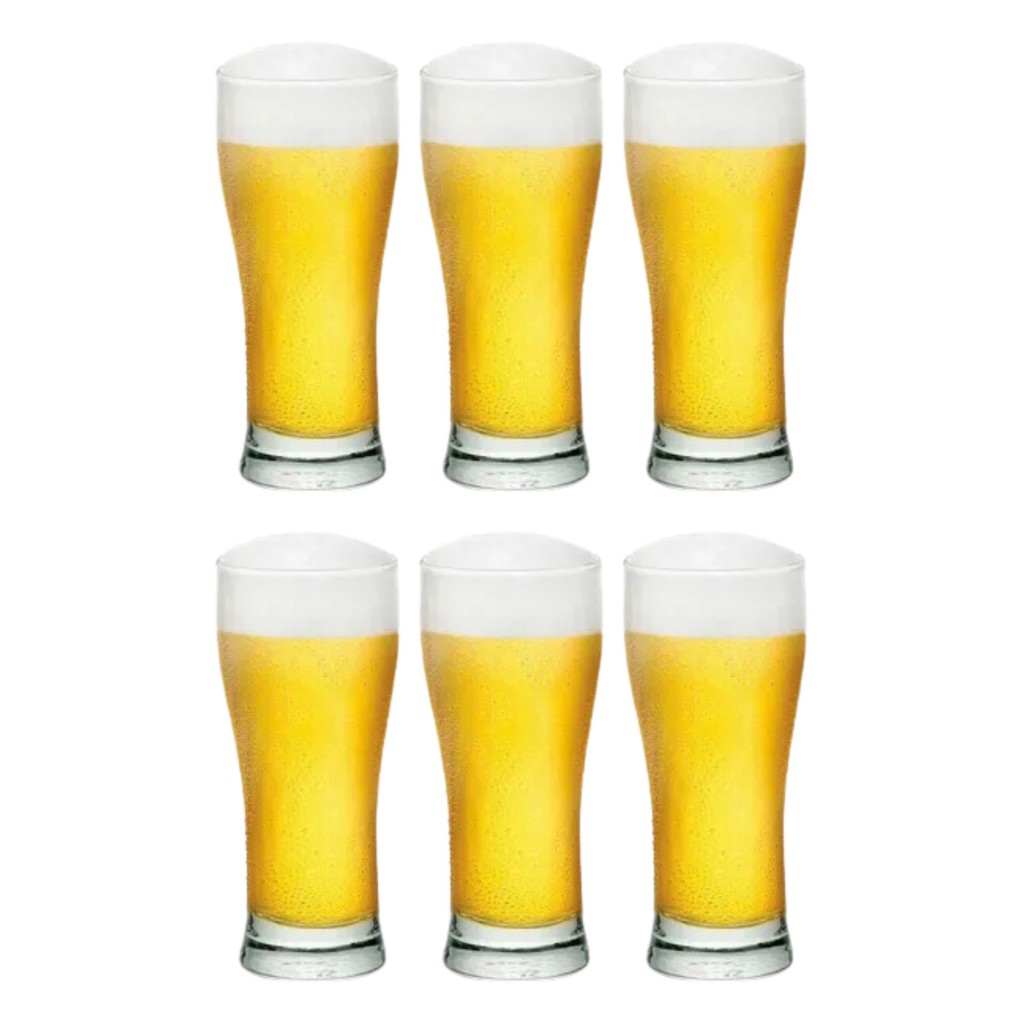 Kit 6 Copo De Vidro Tulipa Tulipinha 200ml Chopp Pilsen Cerveja Bar Restaurante Moderno Versátil ...