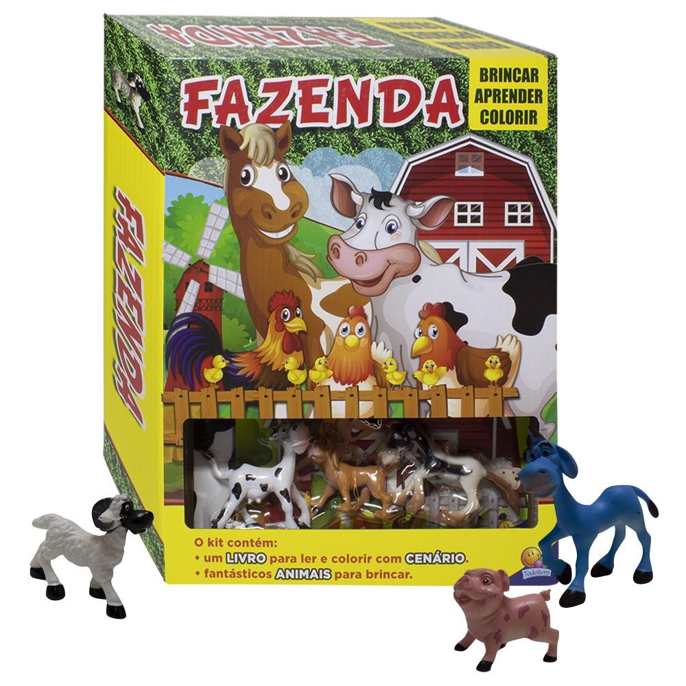 Brincar-aprender-colorir II: Fazenda | Shopee Brasil