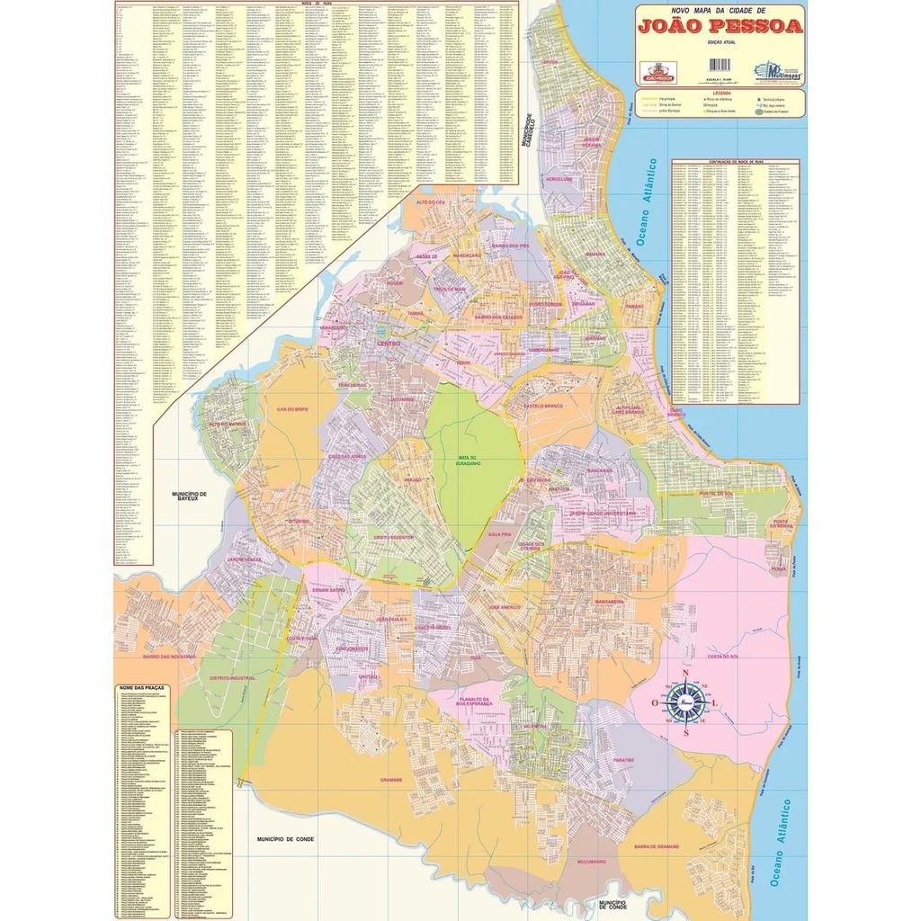 Mapa Planisférico Geográfico e Político Gigante da Cidade de JOÃO ...