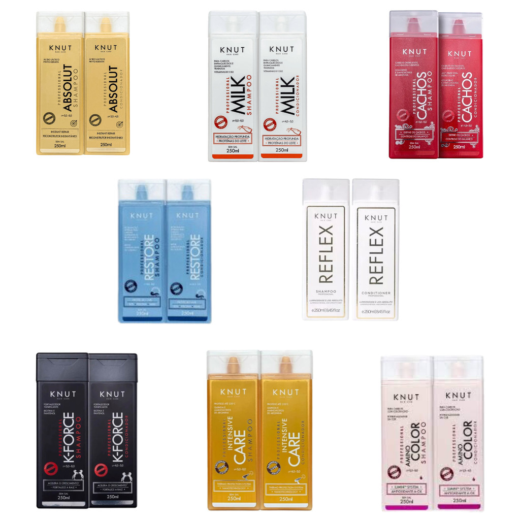 Kit Shampoo + Condicionador 250ml Knut (Milk Absolut Restore K-Force ...