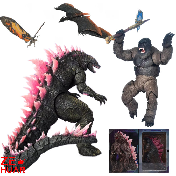 2024 NECA Godzilla vs Kong The New Empire SHM 18cm Mothra Mecha Godzilla action figure boneco ...
