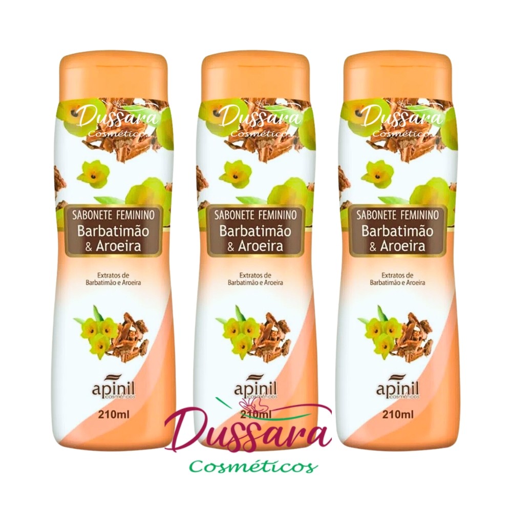 Kit 3 Sabonete Íntimo Feminino Refrescante Aroma Barbatimão e Aroeira ...