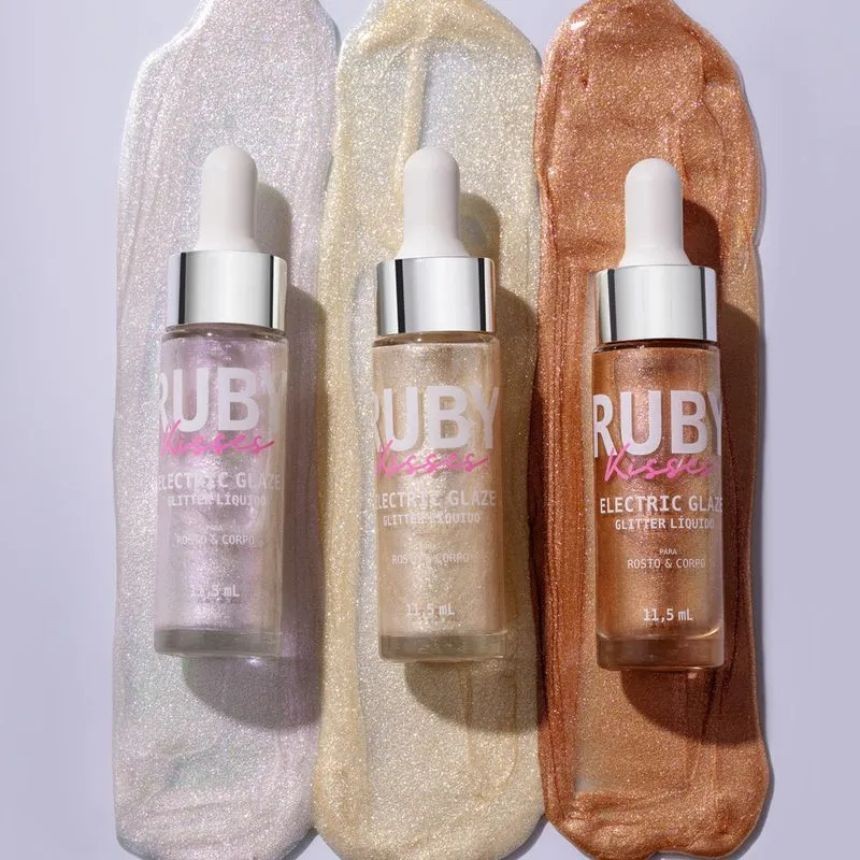 Iluminador Glitter Liquido Rosto&Corpo Ruby Kisses | Shopee Brasil