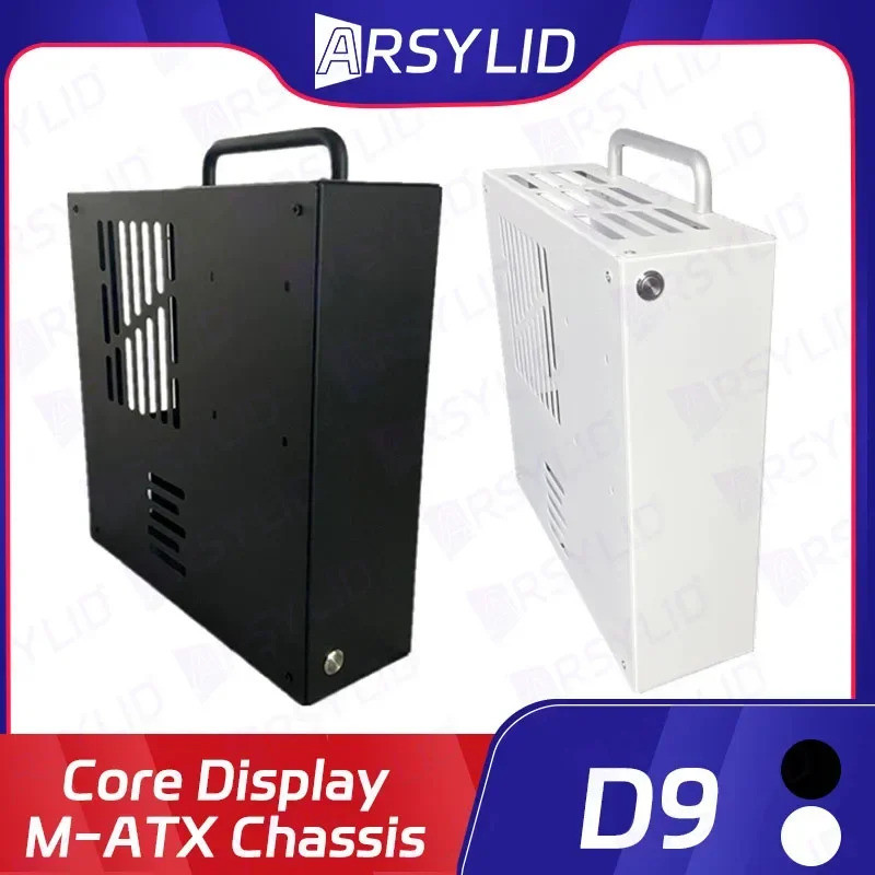 ARSYLID D9 M-ATX Gabinete de Computador 5.3L Menor Mini Core Display ...