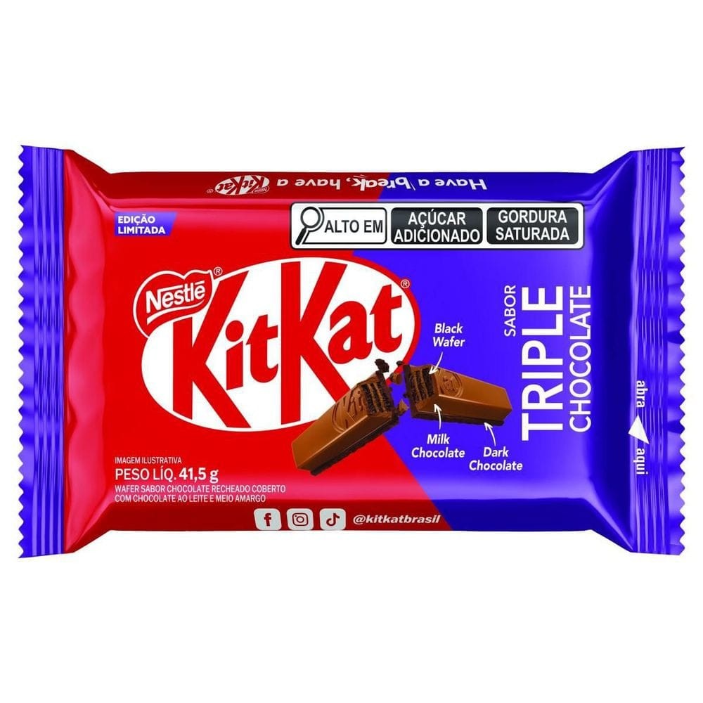NESTLE KITKAT TRIPLO CHOCOLATE 24X41,5G | Shopee Brasil