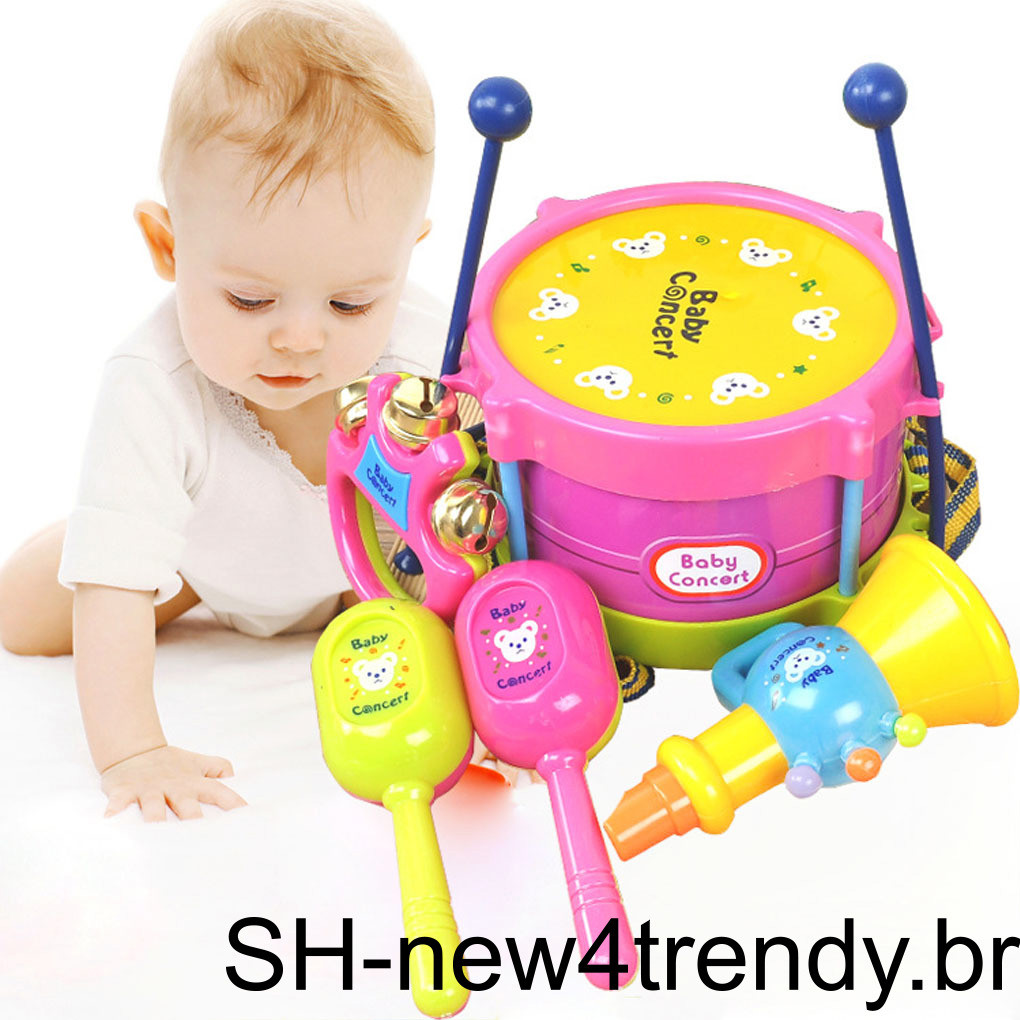 Conjunto De Brinquedos De Trompete De Tambor Infantil 1/2 Musical ...