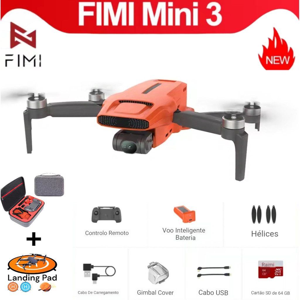 Drone Fimi Mini 3 - 4k/60fps - Envio Imediato | Shopee Brasil