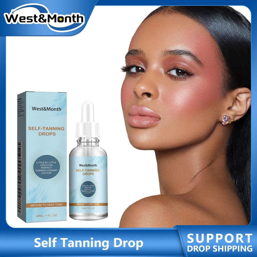 Gotas de Autobronzeador Natural Brilho Corpo Bronzeador Sem Sol Pele ...