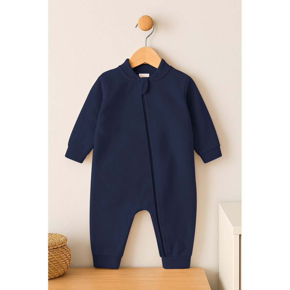 Macacão Marinho - Soft Liso - Bebê Menino | Shopee Brasil