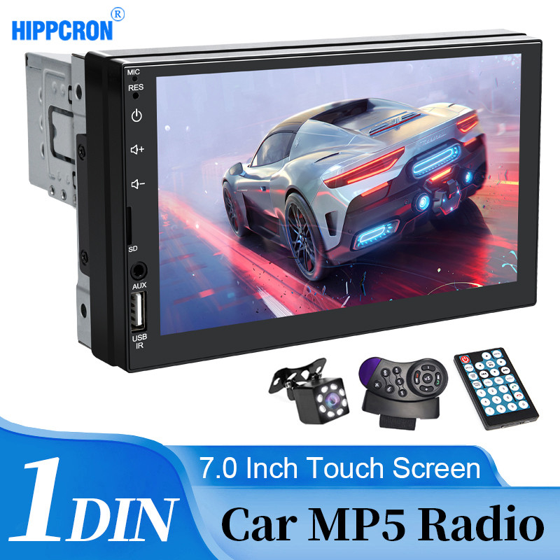 Rádio Do Carro 1din MP5 Multimídia Player Universal 7 Polegada Tela De Toque FM ISO Power ...