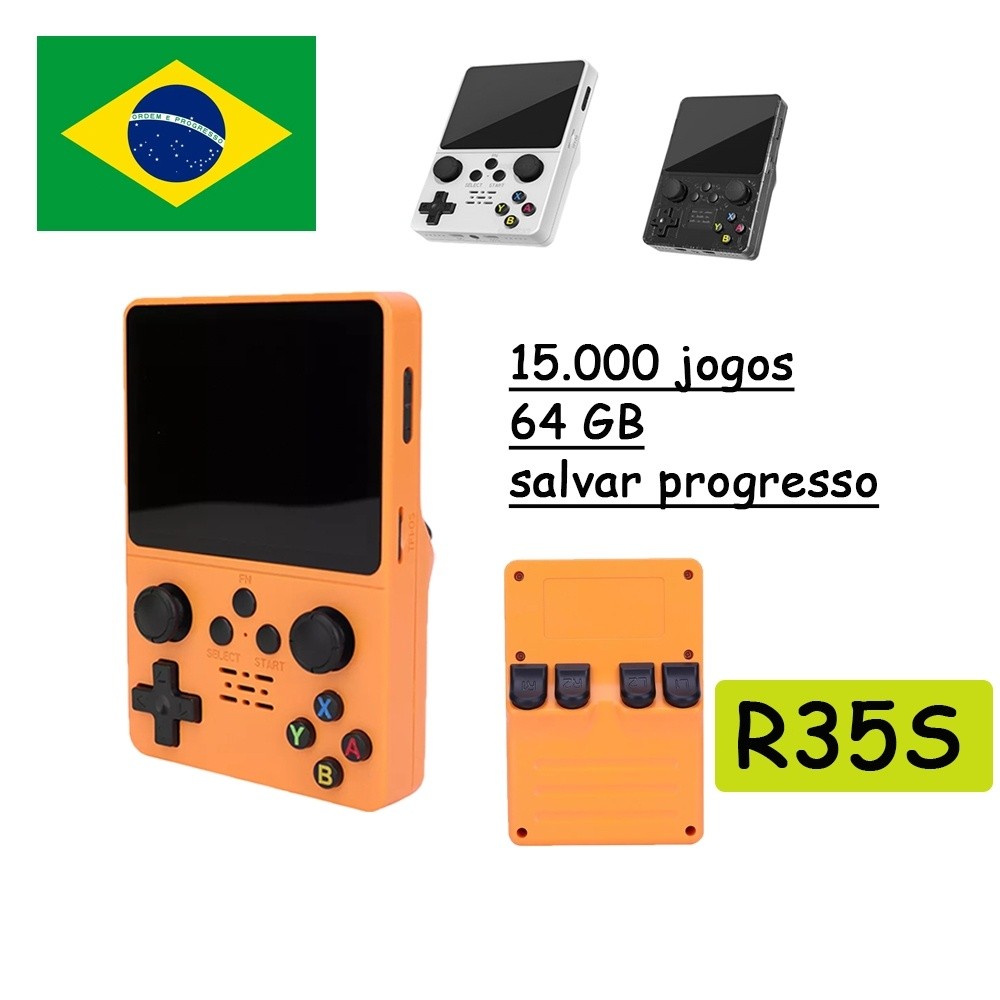 Console Portátil R35S 64GB-15 Mil Sistemas De Jogos Linux Video Console ...