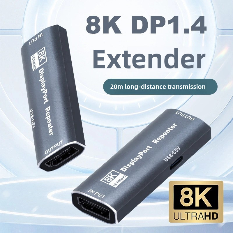 8K Displayport Repetidor DP Sinal Impulsionador Extensor 8K @ 30Hz 4K ...