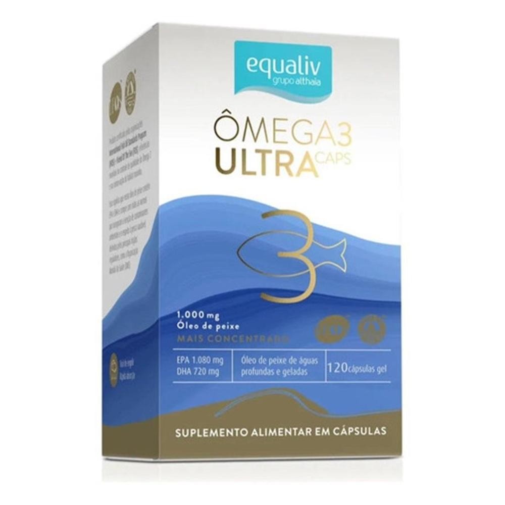 Ômega 3 Ultra Caps 1000mg - Concentrado 120 Caps - Equaliv | Shopee Brasil