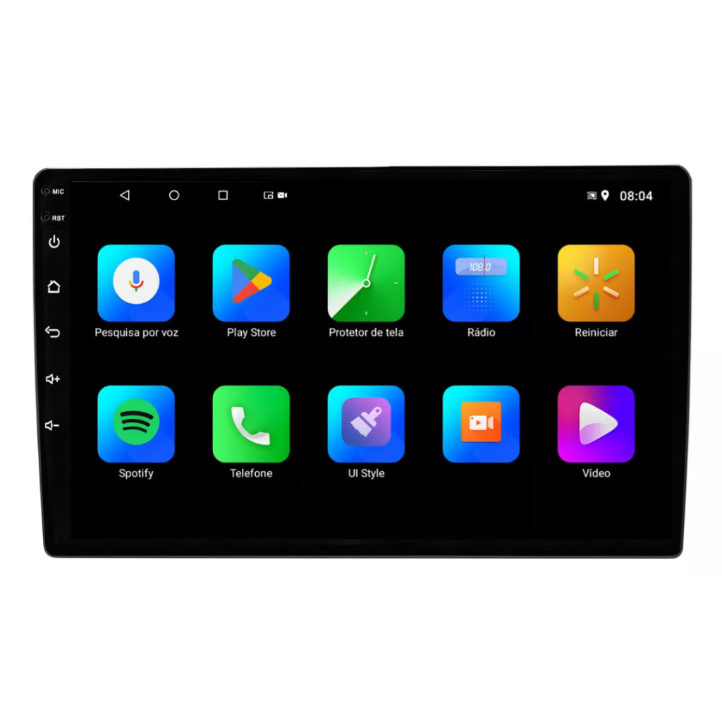 Central Multimídia 1 Din Bluetooth Android 13 RA923 Touch HD 1080p ...