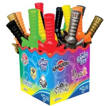 Espada Caveira Brinquedo Confeito Doce Candy Toy 15 Unidades 30g ...