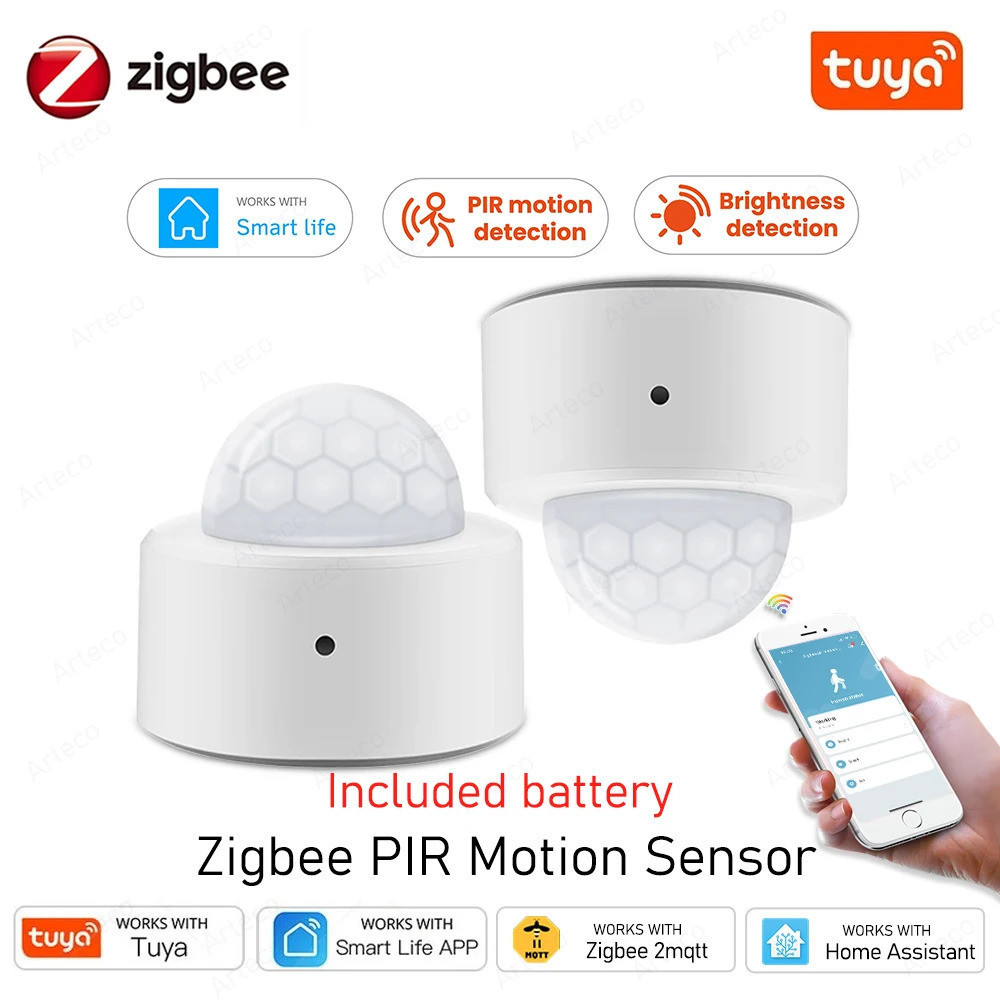 Zigbee-Sensor de Movimento Sem Fio com Pir, Casa Inteligente Funciona com Alexa | Shopee Brasil