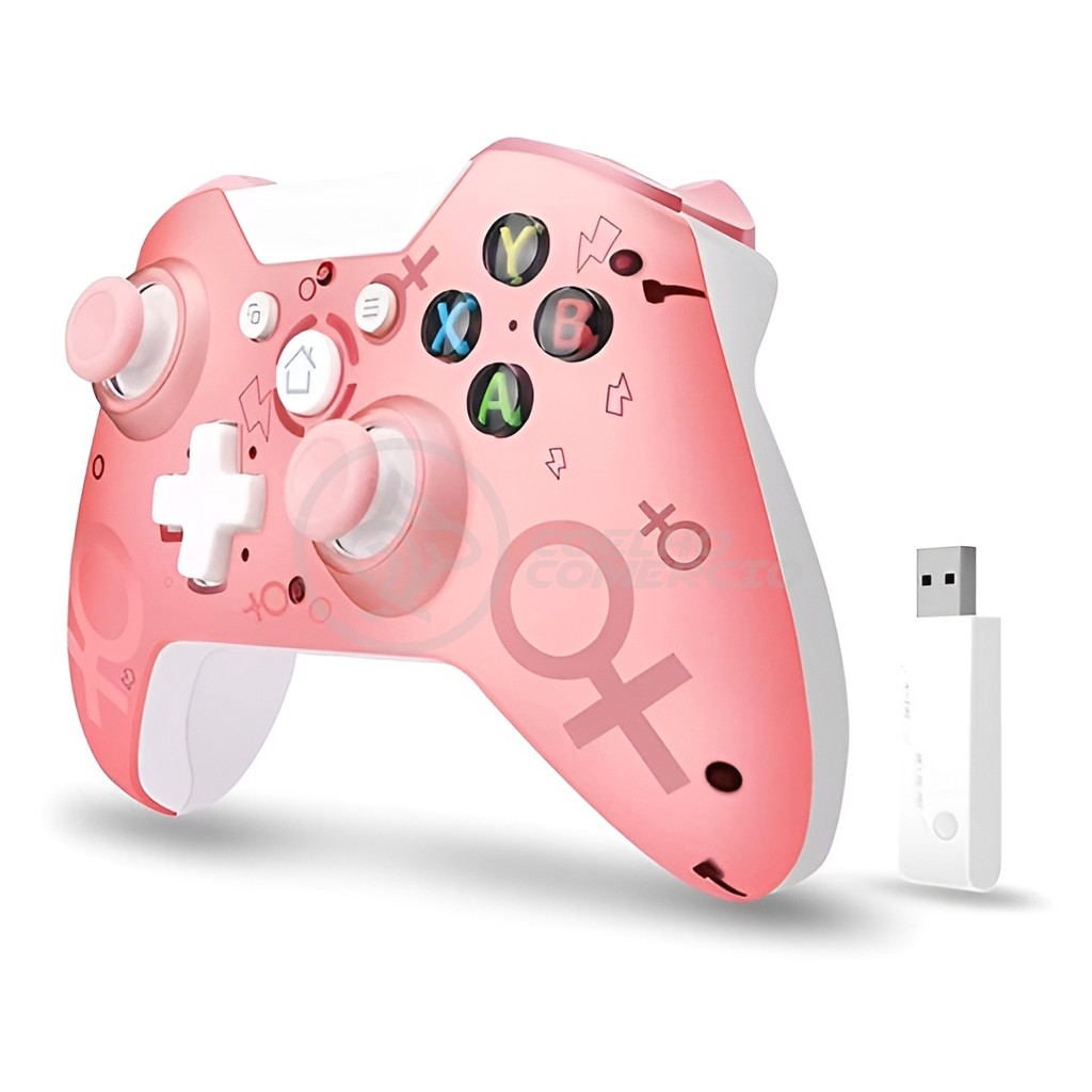 Controle X-One Joystick Sem Fio Rosa Personalizado Compatível com Xbox ...